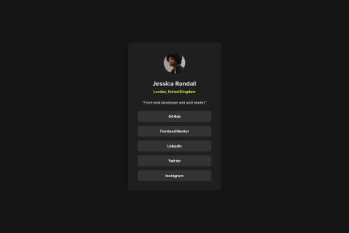 Responsive social links profile using flex box via tailwindcss coding challenge solution ...