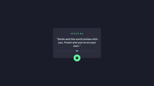 Frontend Mentor | advice-generator-app using React js and tailwindcss. coding challenge solution