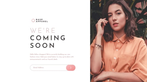 Frontend Mentor Base Apparel Coming Soon Page Coding Challenge Solution