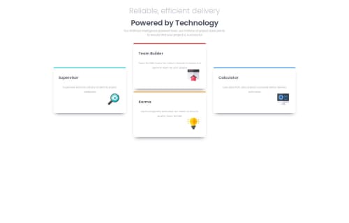 Frontend Mentor | Four-Card-Features-section coding challenge solution
