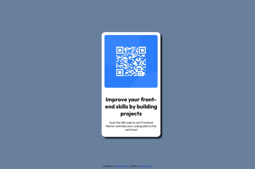 Frontend Mentor | Responsive QR code card, using flex in css coding challenge solution