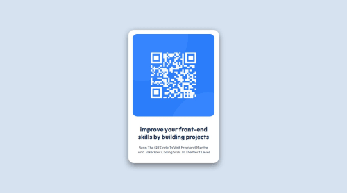 Frontend Mentor | simple QR Code Card with Html, Css Sass coding challenge solution