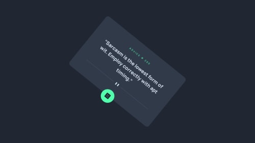 Frontend Mentor | Advice Generator coding challenge solution