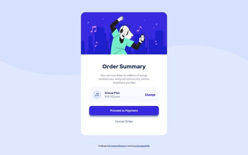 Frontend Mentor | order-summary-component by romeopapa1992 coding challenge solution