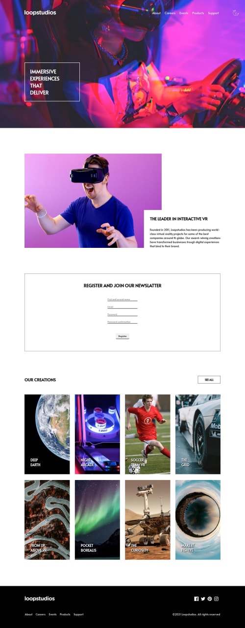 Frontend Mentor | Loopstudios landing page coding challenge solution