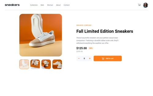 Frontend Mentor | Ecommerce Product Page coding challenge solution