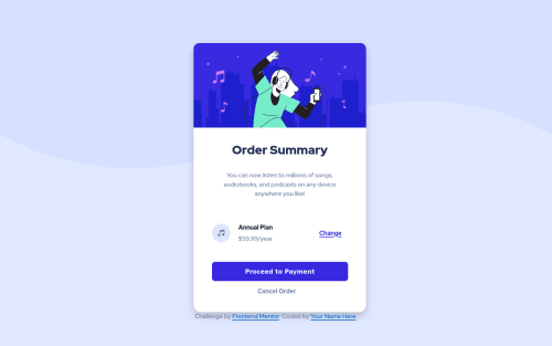 Frontend Mentor | order-summary-component-using-css coding challenge solution