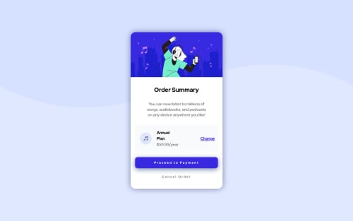 Frontend Mentor | Order summary component HTML+CSS coding challenge ...
