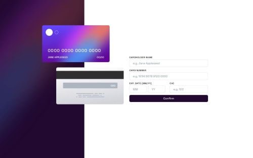 Frontend Mentor | Card Details Form coding challenge solution