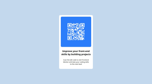 Frontend Mentor | QR Code card for desktop coding challenge solution