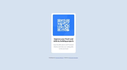 Frontend Mentor | QR code display using HTML and CSS coding challenge solution