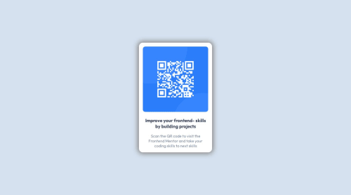 Frontend Mentor | QR code to visit Frontend Mentor by Using Css coding challenge solution