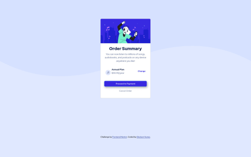 Frontend Mentor | Order Summary - Using HTML and CSS only coding challenge solution