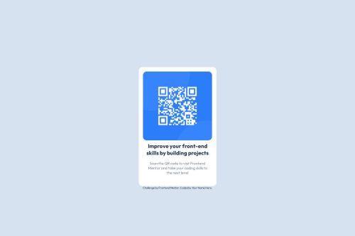 Frontend Mentor | QR code component page using css flex coding challenge solution