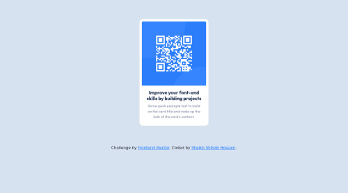 Frontend Mentor | QR Code Card using HTML CSS and Bootstrap coding challenge solution