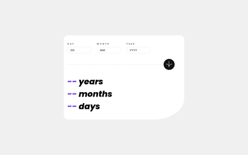 Age Calculator (HTML / CSS / Javascript) coding challenge solution | Frontend Mentor