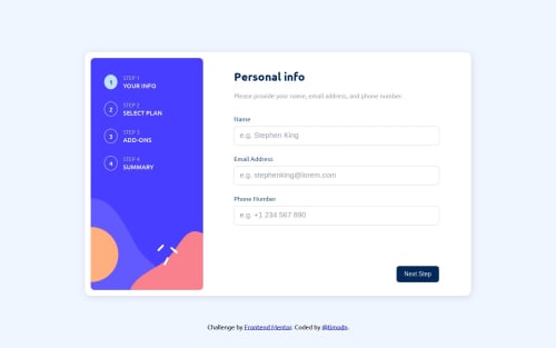 Frontend Mentor | Multi-Step Form coding challenge solution