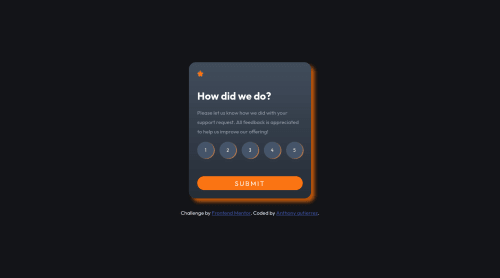 Frontend Mentor | Interactive Rating Component coding challenge solution