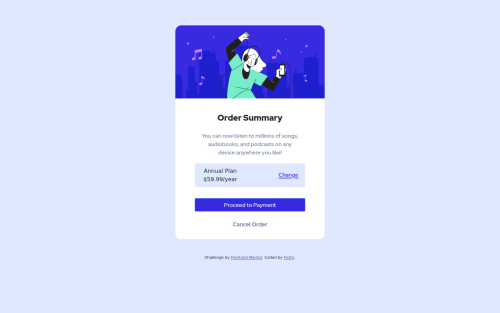 Frontend Mentor | Order summary with bootstrap coding challenge solution