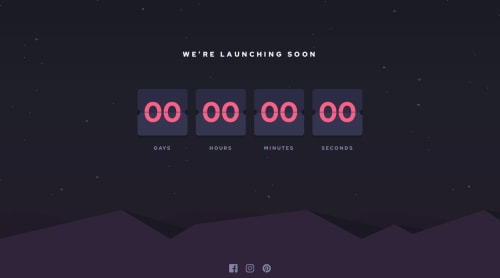 Frontend Mentor | launch countdown timer coding challenge solution