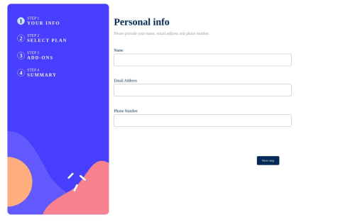 Frontend Mentor Multi Step Form With Html Css And Js Coding Challenge 4099
