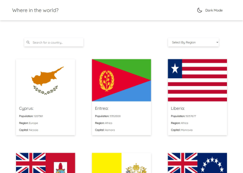 Frontend Mentor Countries Project Coding Challenge Solution