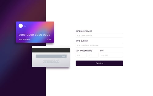 Frontend Mentor | Interactive card details form [5] coding challenge solution