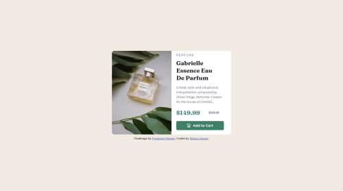 Responsive product preview card coding challenge solution