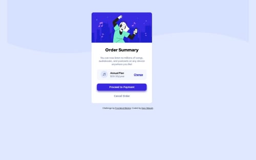 Order summary component coding challenge solution | Frontend Mentor