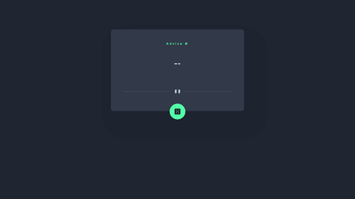 Frontend Mentor | Advice Generator using an API to update the UI coding challenge solution