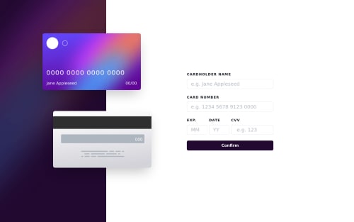 Frontend Mentor Interactive Card Details Form Using Reactjs Chakraui