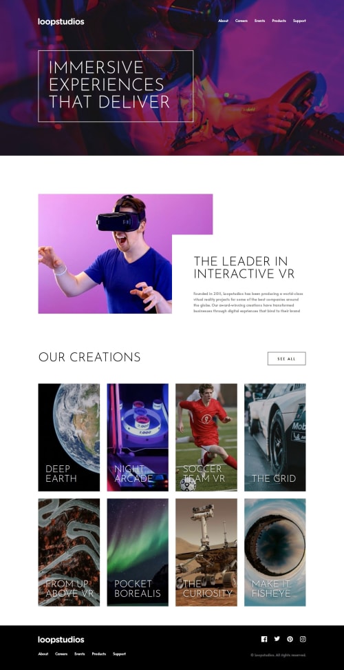 Frontend Mentor | Loopstudios landing page coding challenge solution