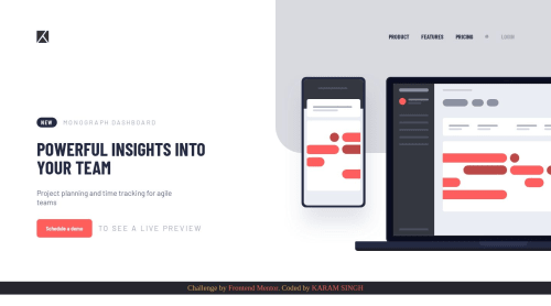 Frontend Mentor | Project Tracking intro Component coding challenge solution