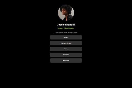 Frontend Mentor | Social links profile built using HTML and CSS coding challenge solution