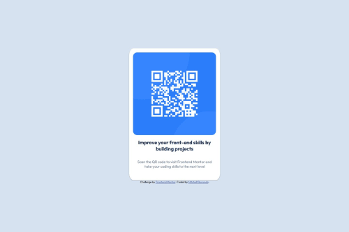 Frontend Mentor | QR code component | Box Model with Flexbox coding challenge solution