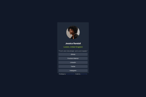 Frontend Mentor | Social media profile using Tailwind CSS coding challenge solution