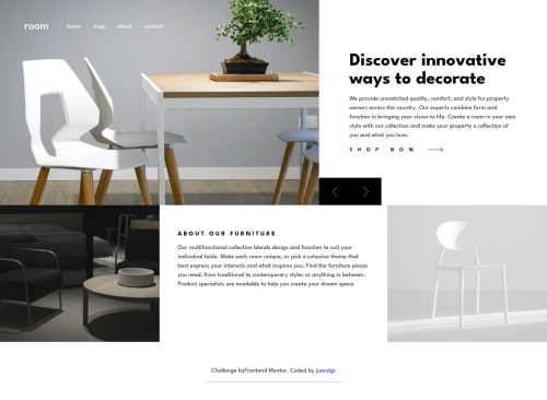 Frontend Mentor | Responsive Room homepage using React, Tailwind and CSS grid coding challenge ...