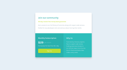 Responsive price grid component using flexbox and grid coding challenge solution | Frontend Mentor
