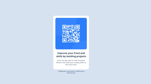 QR Code Component using HTML and CSS. coding challenge solution | Frontend Mentor