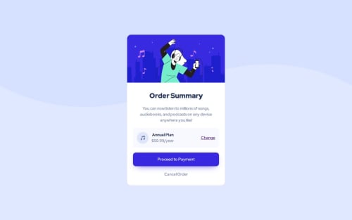 Frontend Mentor | Order summary component/ Html - css coding challenge solution