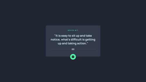 Frontend Mentor Advice Generator App Coding Challenge Solution