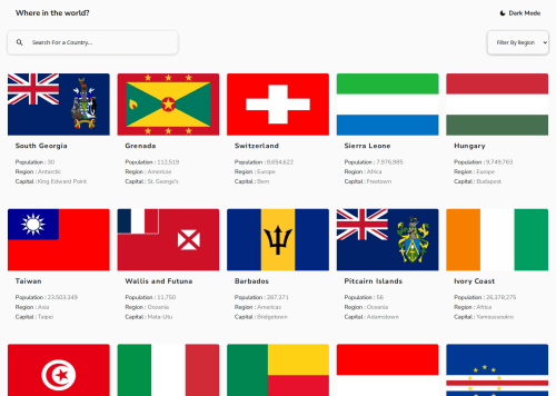 Frontend Mentor | REST Countries API with react js coding challenge solution