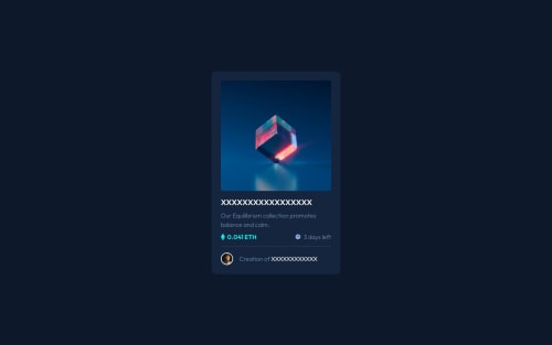 Frontend Mentor | NFT preview card HTML | CSS | Tailwind | Gsap coding challenge solution
