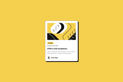 Frontend Mentor Blog Preview Card Using Tailwindcss Coding Challenge Solution