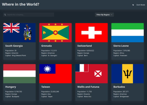 Rest Country API Challenge coding challenge solution | Frontend Mentor