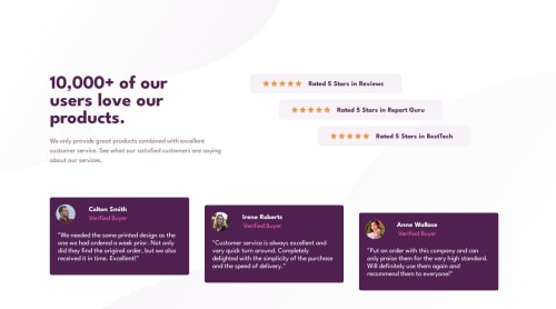 Flexbox + Grid layout Social Proof Section coding challenge solution
