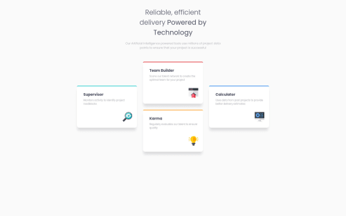 Frontend Mentor | Four card feature section coding challenge solution