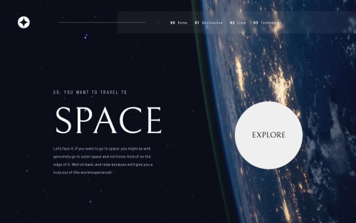 Frontend Mentor | Space tourism website challenge using React coding challenge solution