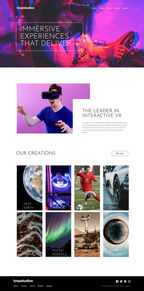 Loopstudios landing page using tailwindcss coding challenge solution | Frontend Mentor