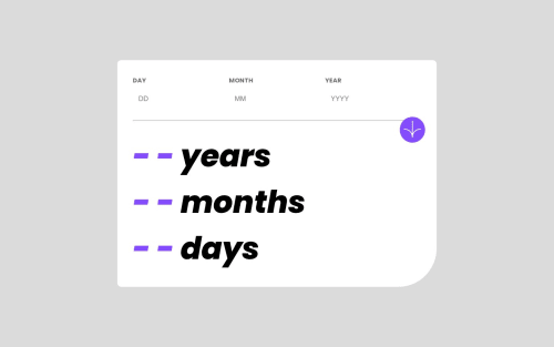 Frontend Mentor | Age calculator App coding challenge solution